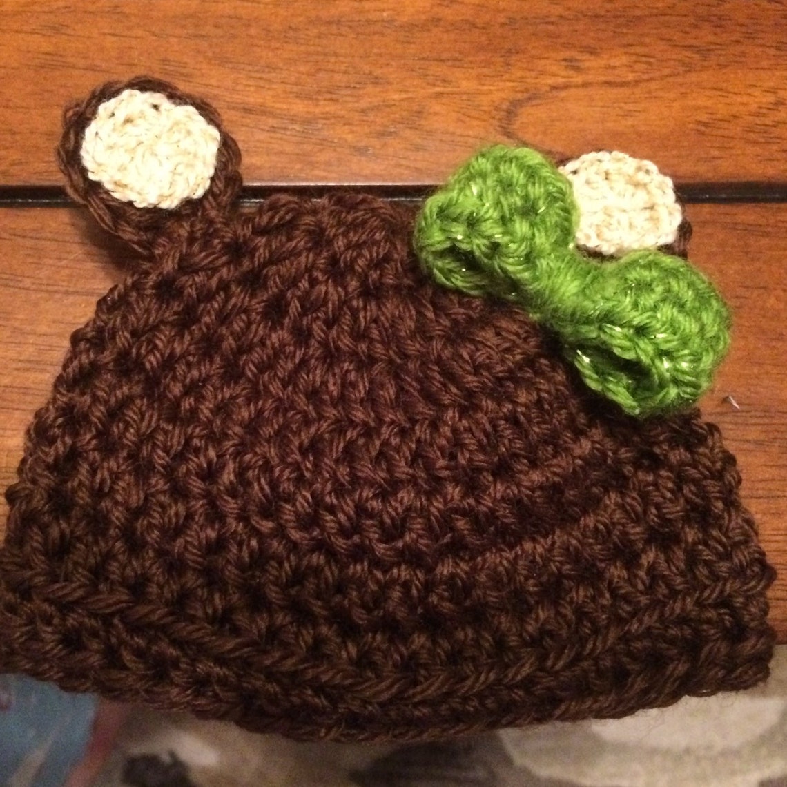 Baylor Bear Baby Hat / Beanie With Removable Bow Clip & Gold - Etsy