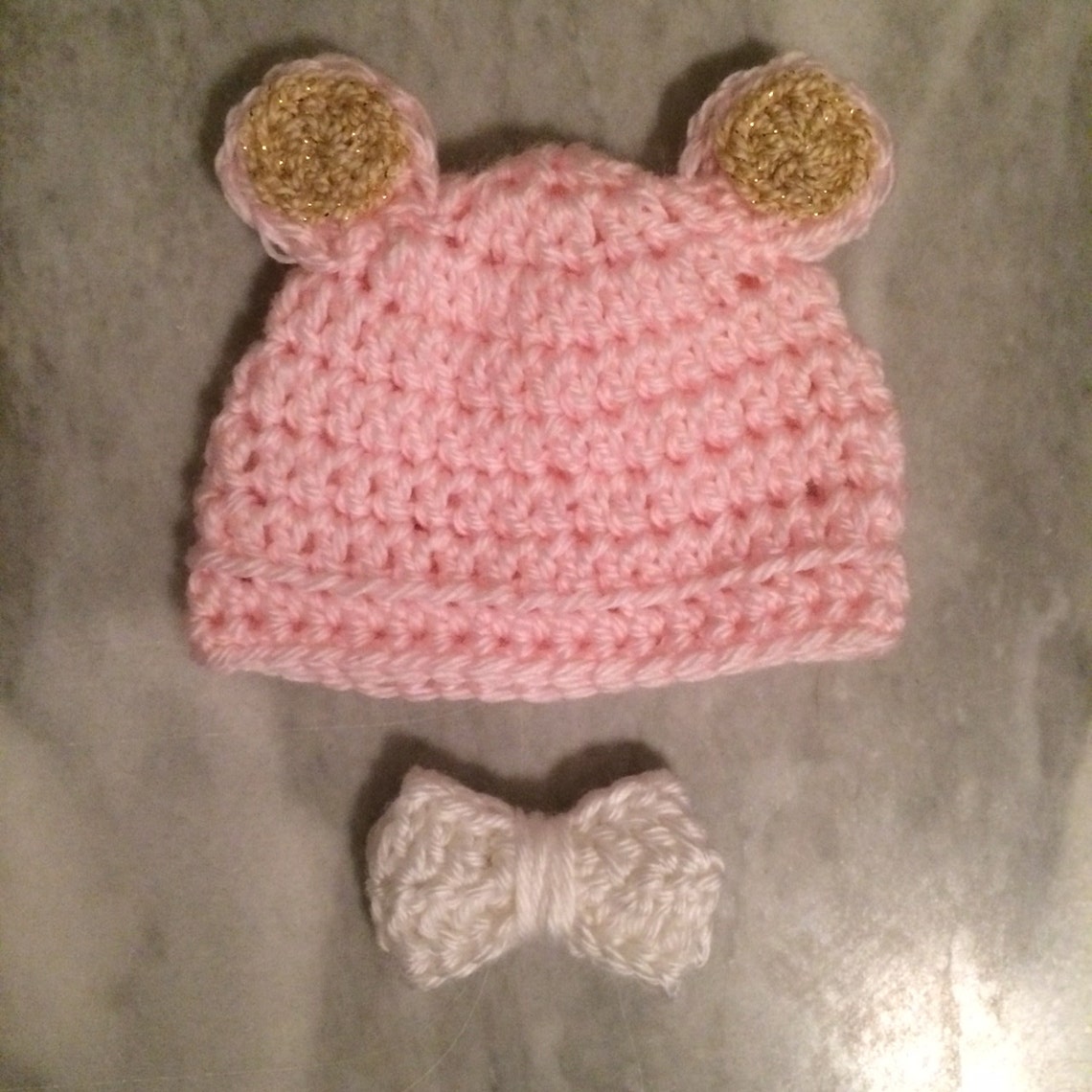 Baylor Bear Baby Hat / Beanie With Removable Bow Clip & Gold - Etsy