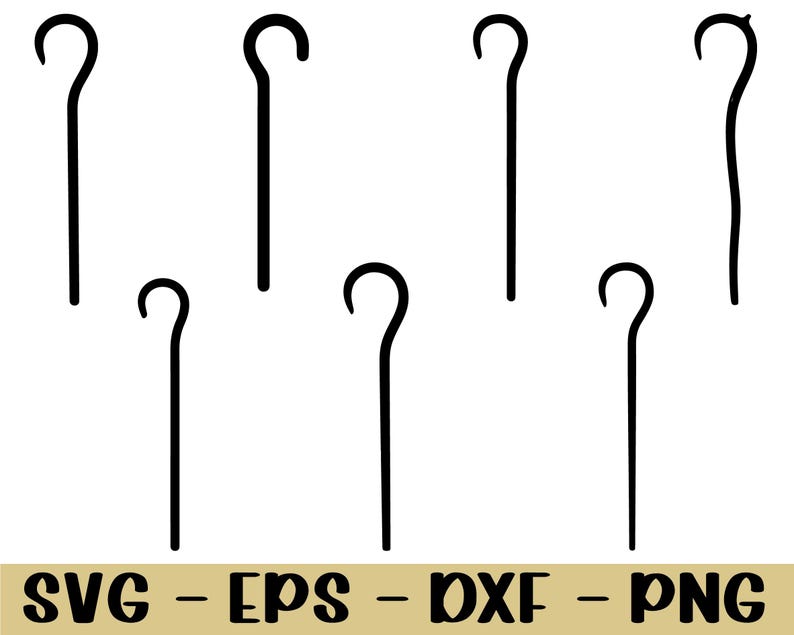 Shepherd Crook Svg, Dxf, Png - Etsy