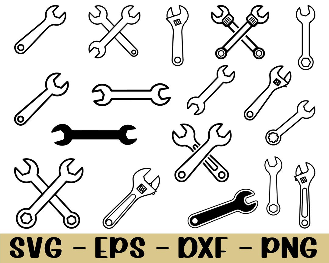 Wrench Svg, Dxf, Png - Etsy