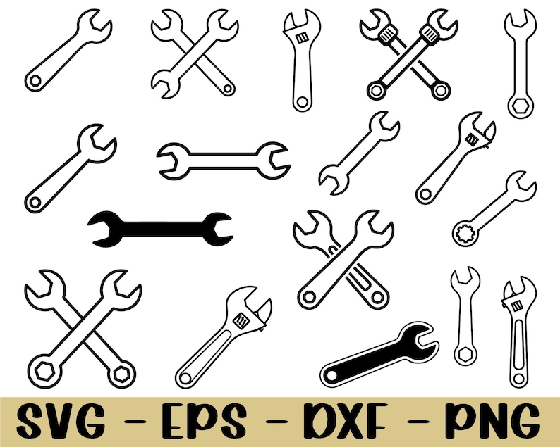 Wrench Svg, Dxf, Png - Etsy