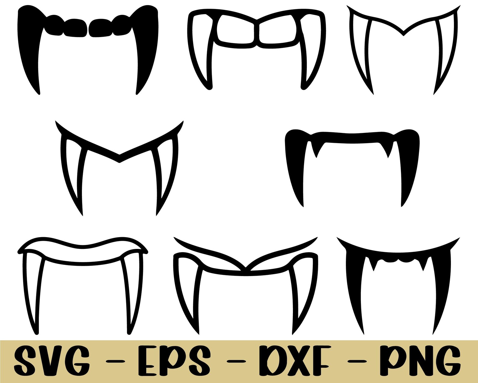 Vampire Teeth Svg, Dxf, Png - Etsy
