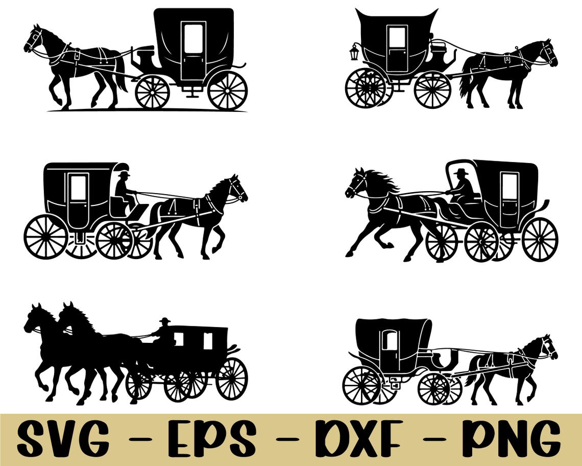 Amish Horse Buggy Svg, Dxf, Png - Etsy