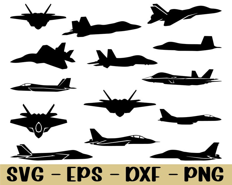Fighter Plane Svg, Dxf, Png - Etsy