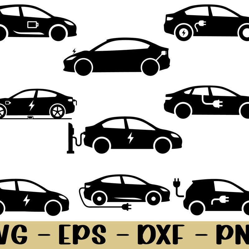 Electric Car Svg - Etsy