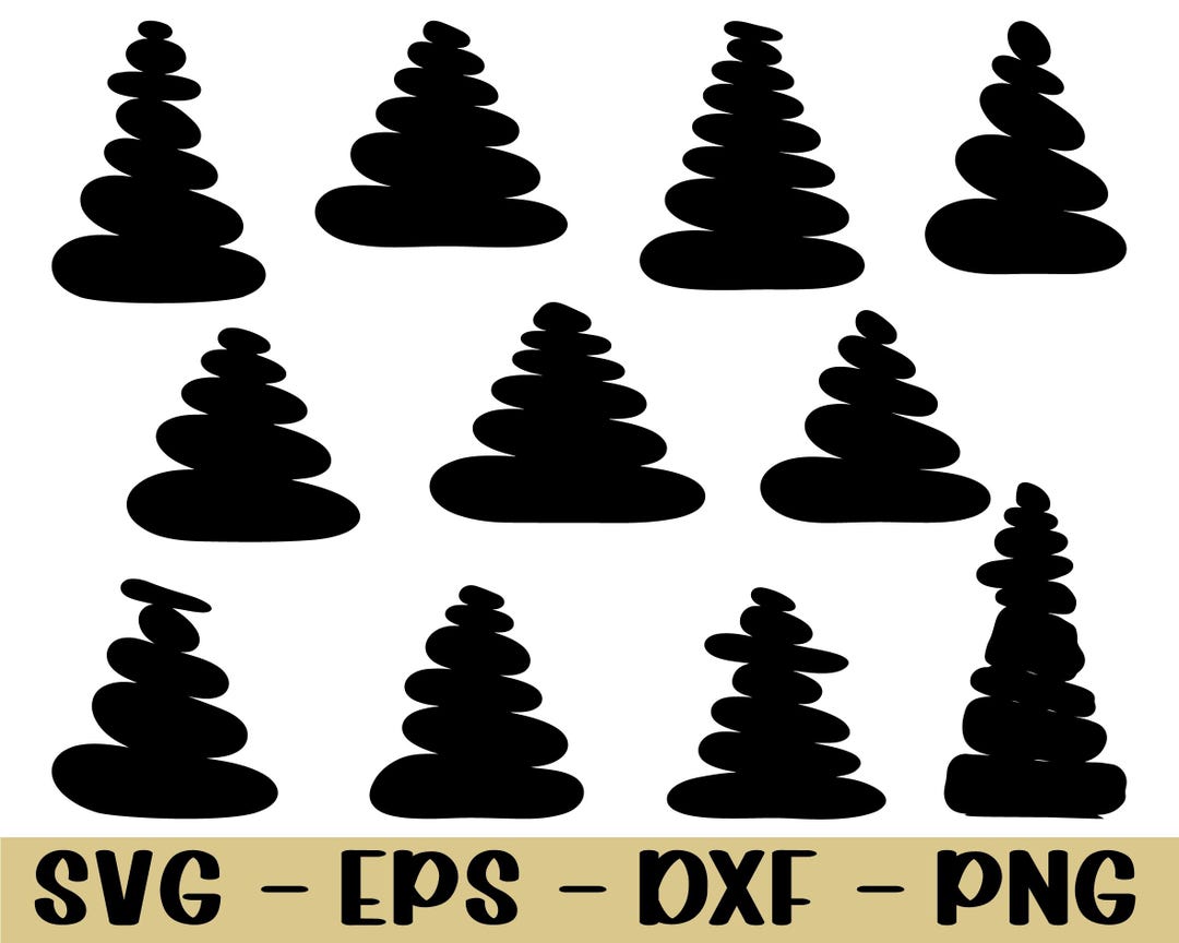 Balancing Stones Svg, Balancing Stone Silhouette, Dxf, Png - Etsy