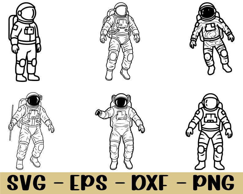 Astronaut Svg, Dxf, Png - Etsy