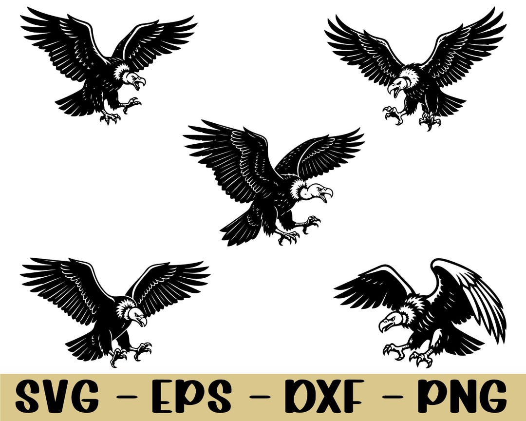 Aggressive Vulture Svg, Dxf, Png - Etsy
