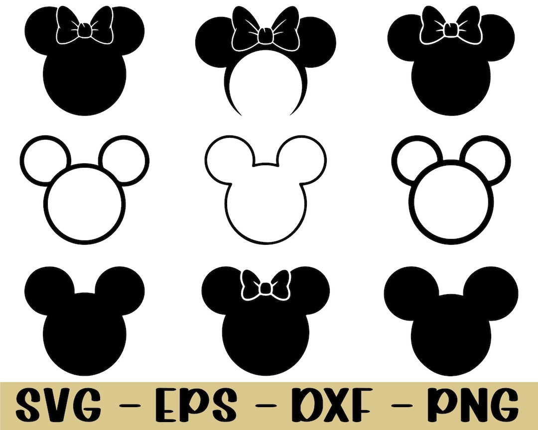 Mouse Ears Svg, Dxf, Png - Etsy