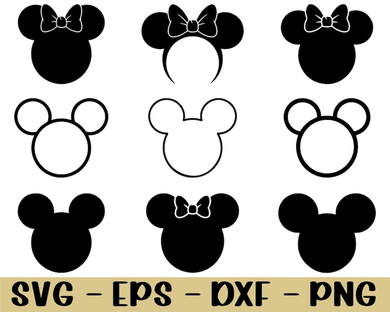 Mouse Ears Svg, Dxf, Png - Etsy