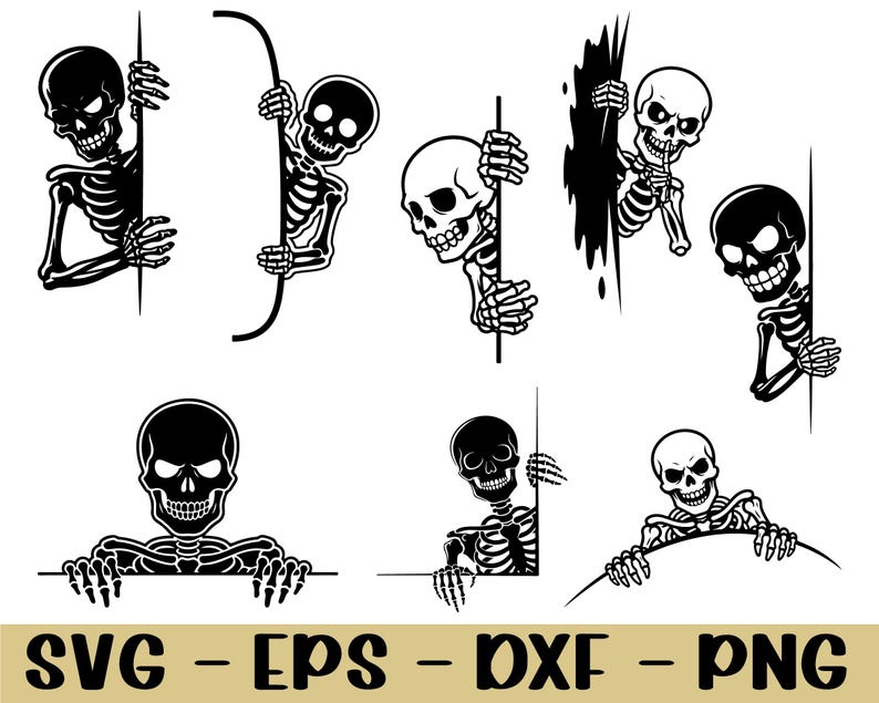 Peeking Skeleton Svg, Dxf, Png - Etsy