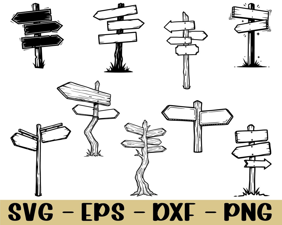 Signpost Svg, Dxf, Png - Etsy