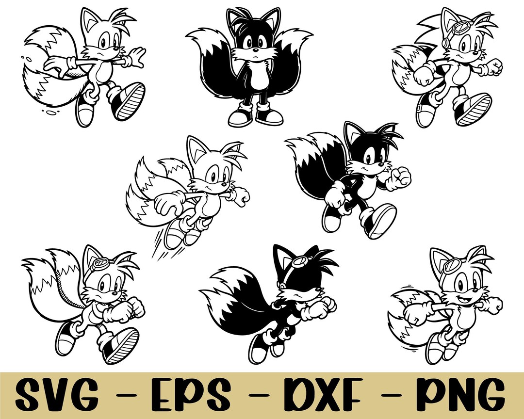 Tails Character Svg, Dxf, Png - Etsy