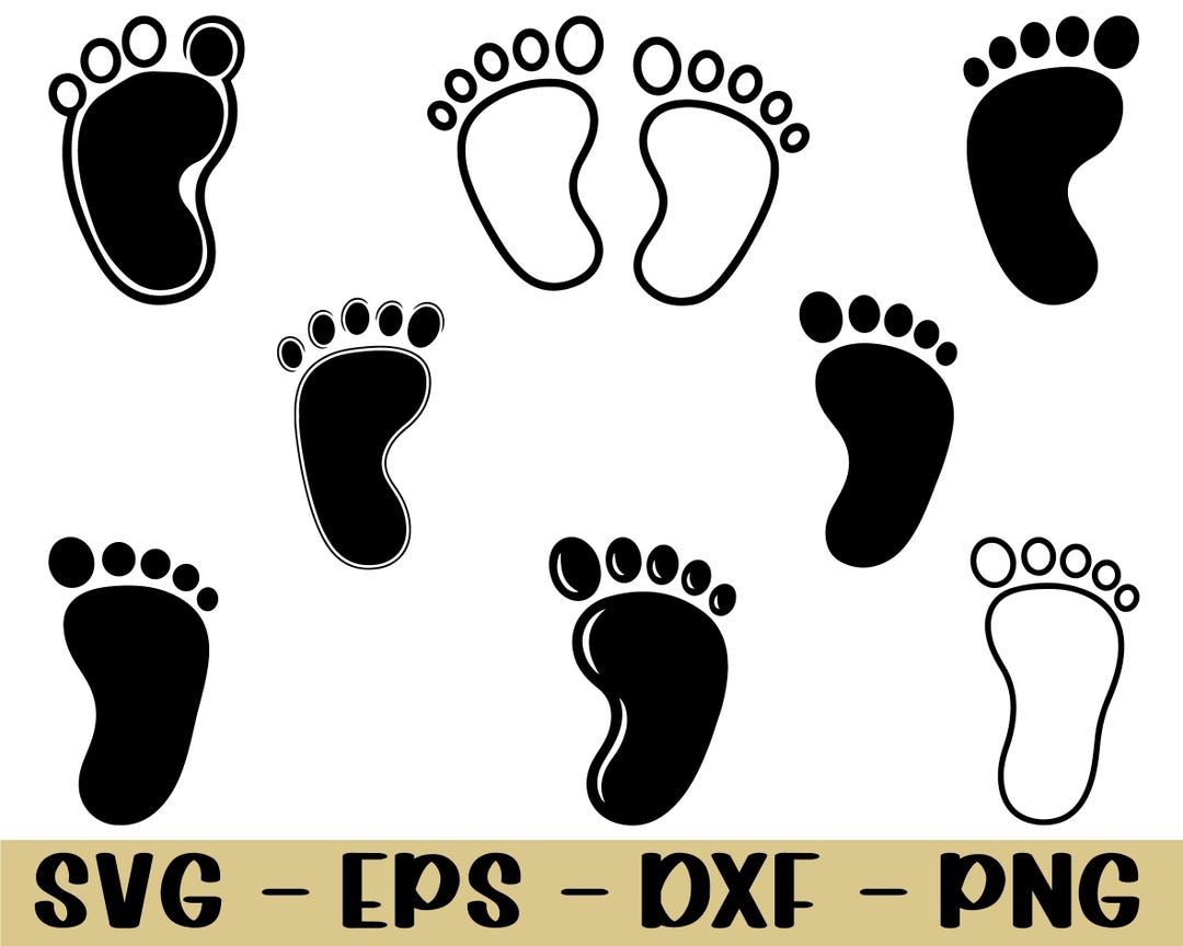 Footprint Svg, Dxf, Png - Etsy