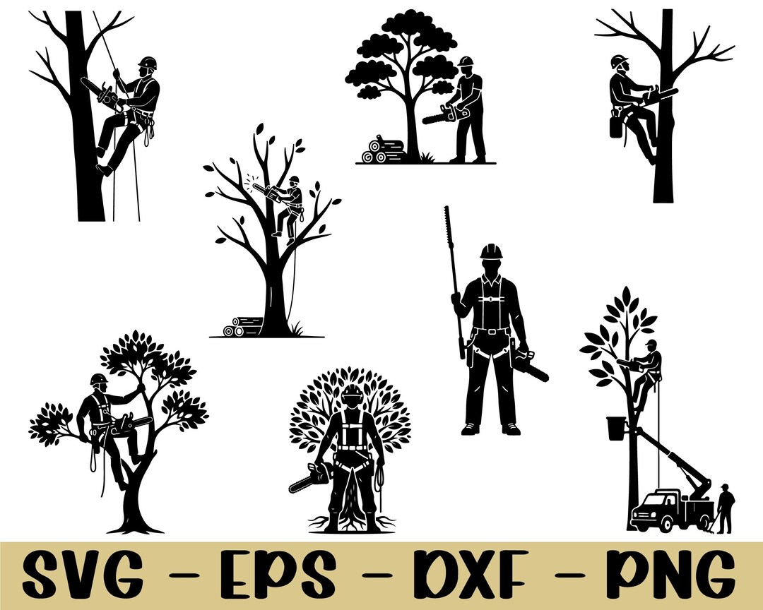 Tree Service Man Svg, Dxf, Png - Etsy