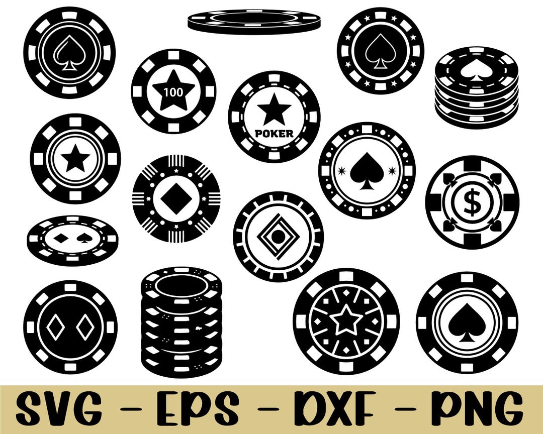 Poker Chips Svg, Poker Chips Silhouette, Dxf, Png - Etsy