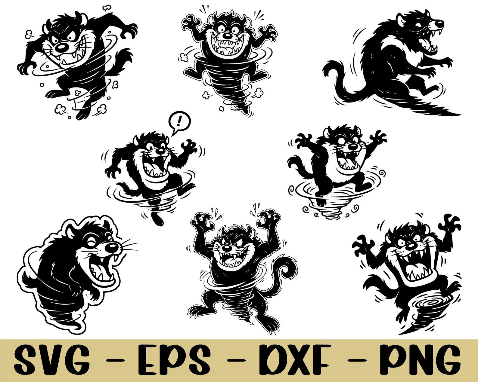 Tasmanian Devil Svg, Dxf, Png - Etsy