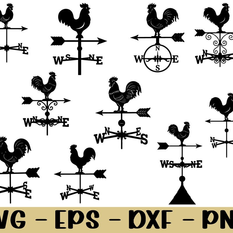 Rooster Weather Vanes - Etsy