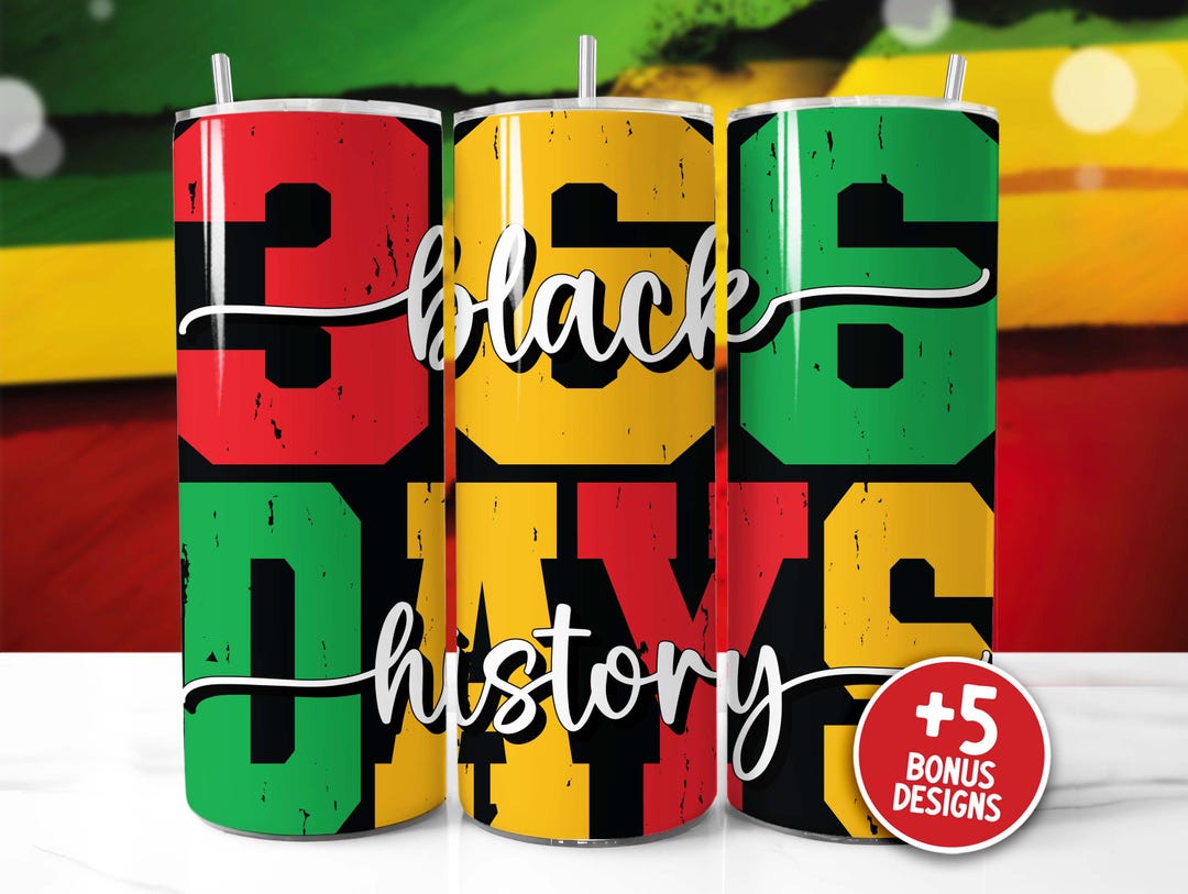 Black History BLM Tumbler Sublimation Design for 20oz Skinny Tumbler ...