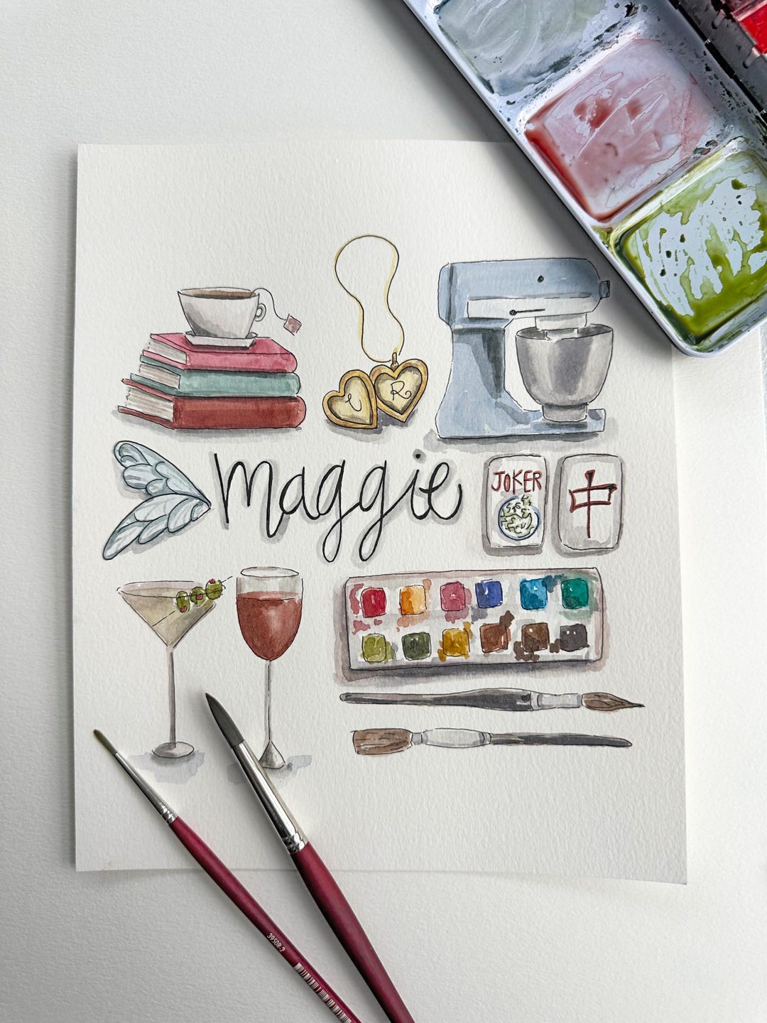 Custom Hand Painted Favorite Things Collage Painting - Etsy