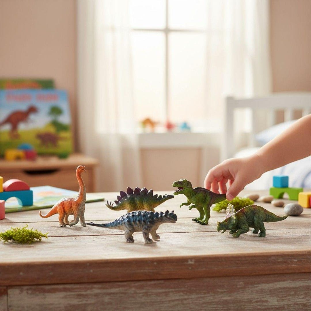 Jurassic Dinosaur Model Set, PVC Animal Figures, Cake Topper ...