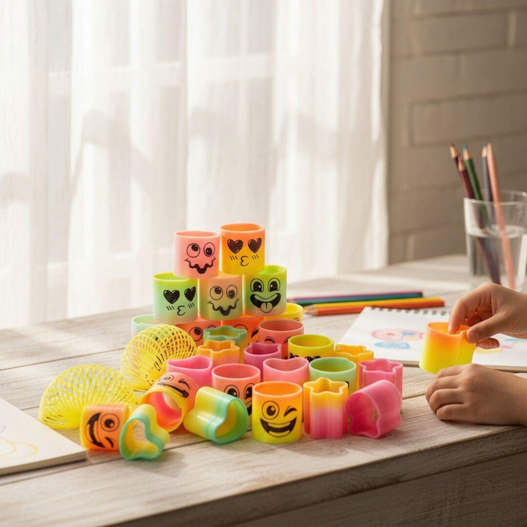 Rainbow Spring Toys, Mini Plastic Fidget Coils, Party Favors (12pcs) - Etsy