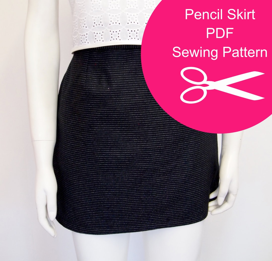 Pencil Skirt - Sewing Pattern - Instant PDF Download - Womens Fashion ...
