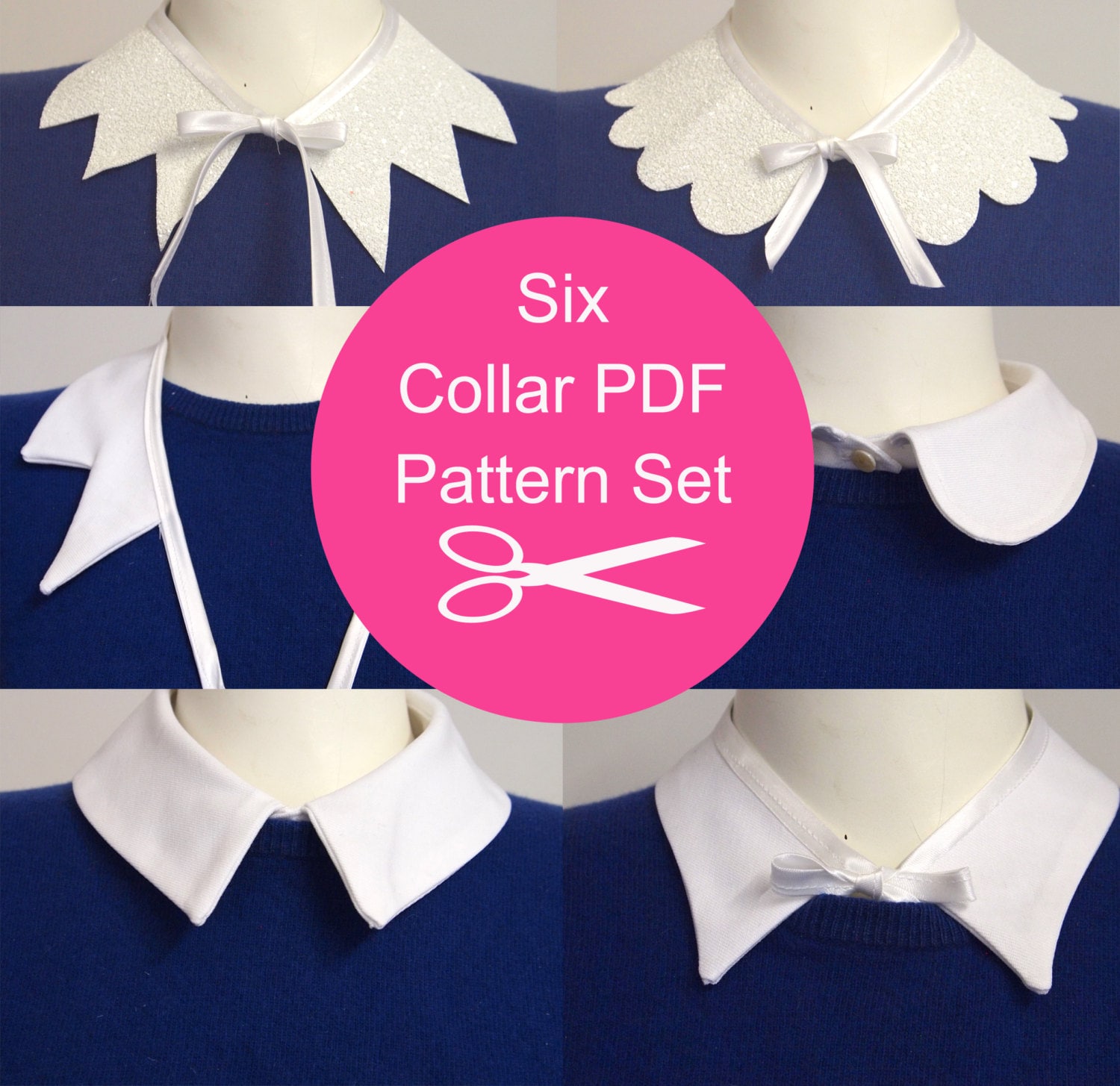 Collar Set Sewing Pattern Instant PDF Download Six - Etsy UK
