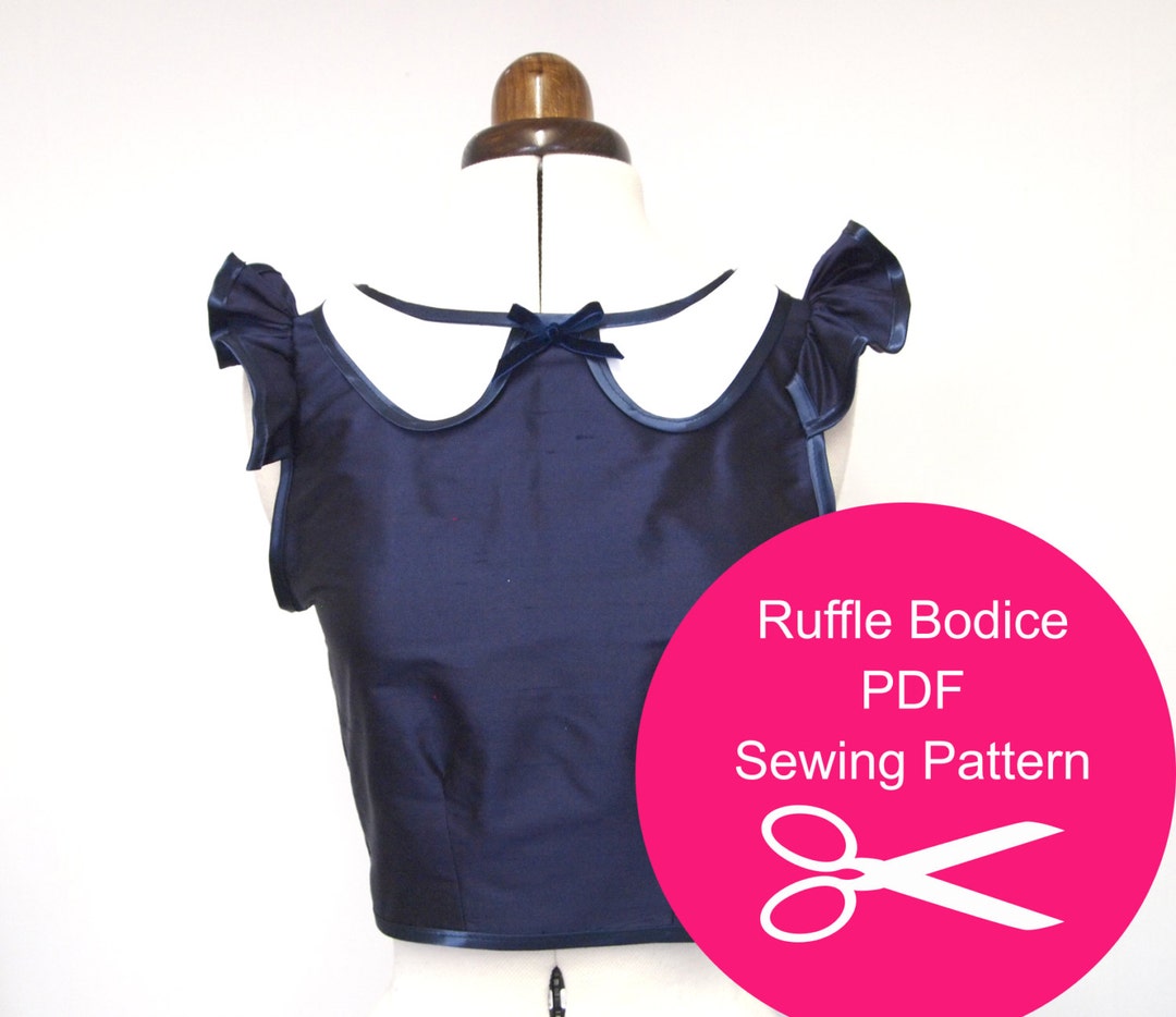Fitted Bodice Top - Sewing Pattern - Instant PDF Download - Womens ...