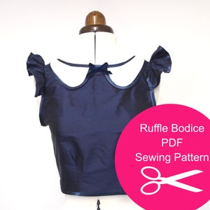 Fitted Bodice Top - Sewing Pattern - Instant PDF Download - Womens ...