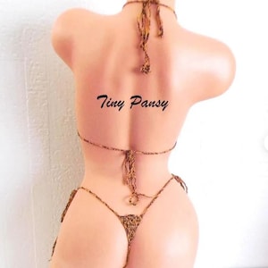 PEEK-A-BOO Crochet Extreme Micro Thong Bikini, Halloween Gstrings Bikini by Tiny Pansy - Etsy