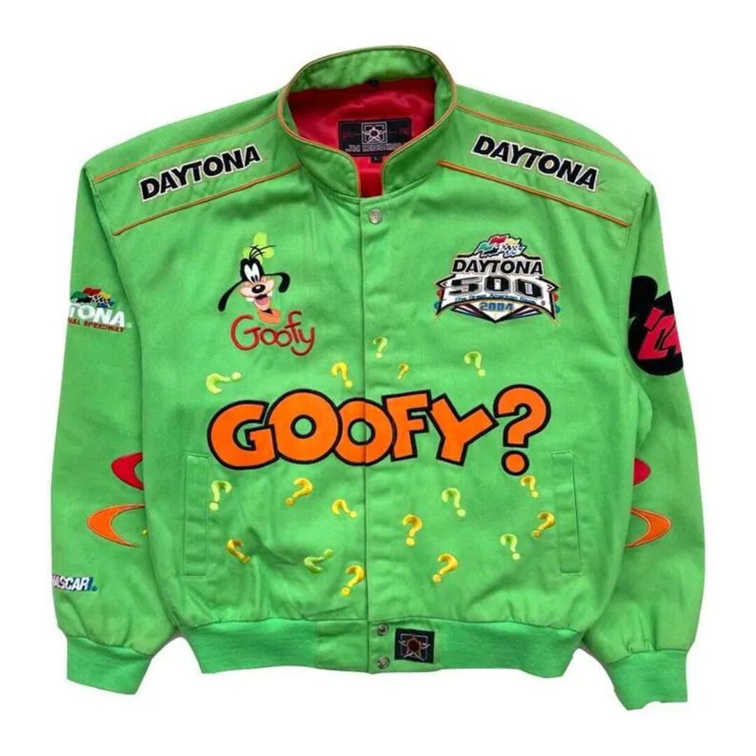 Vintage Goofy Racing Jacket | Daytona 500 Inspired Bomber Jacket ...