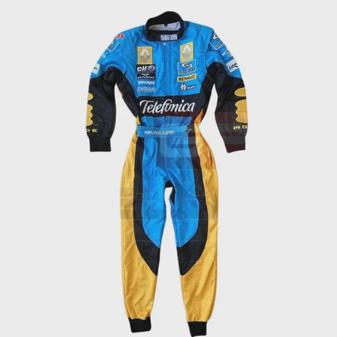 Telefonica F1 Go Kart Racing Suit Fernando Alonso Replica CIK/FIA Level ...
