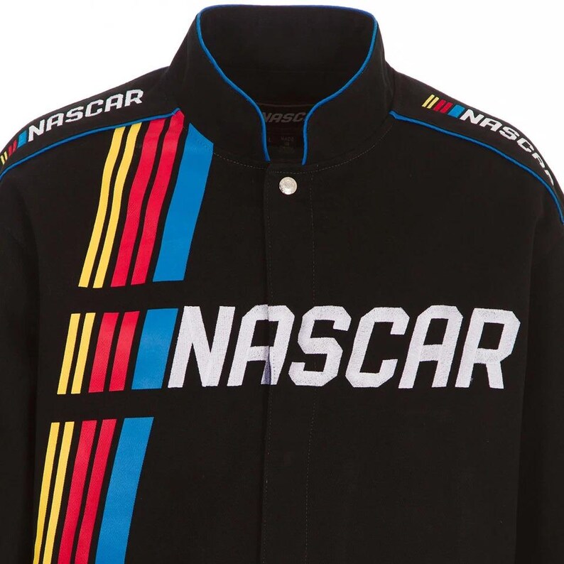 Nascar Generic JH Design Black JACKET : Cordura Fabric, Satin Lining ...