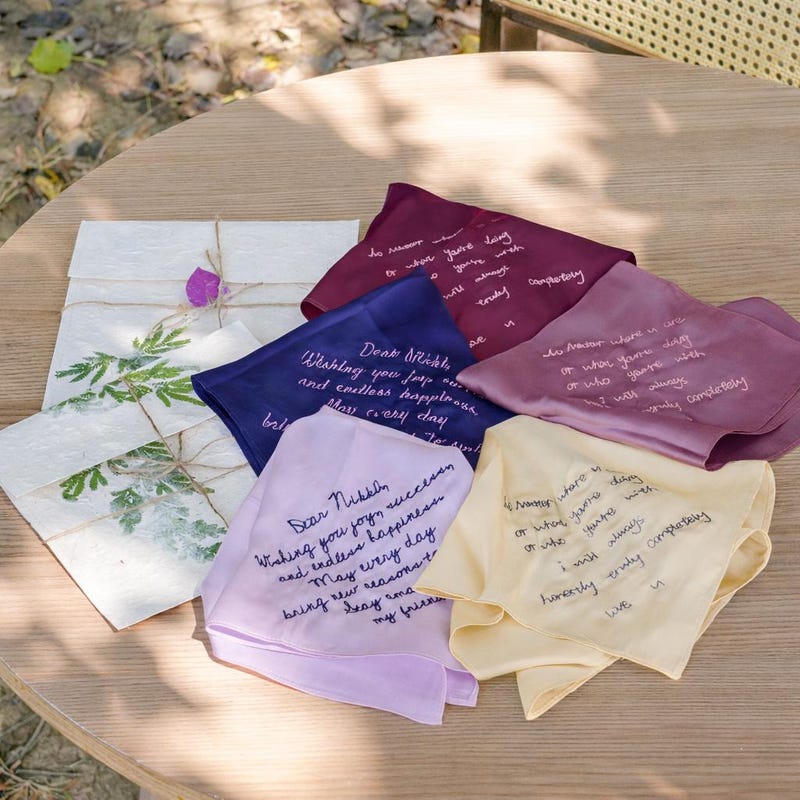 Silk Flower Handkerchief - Etsy