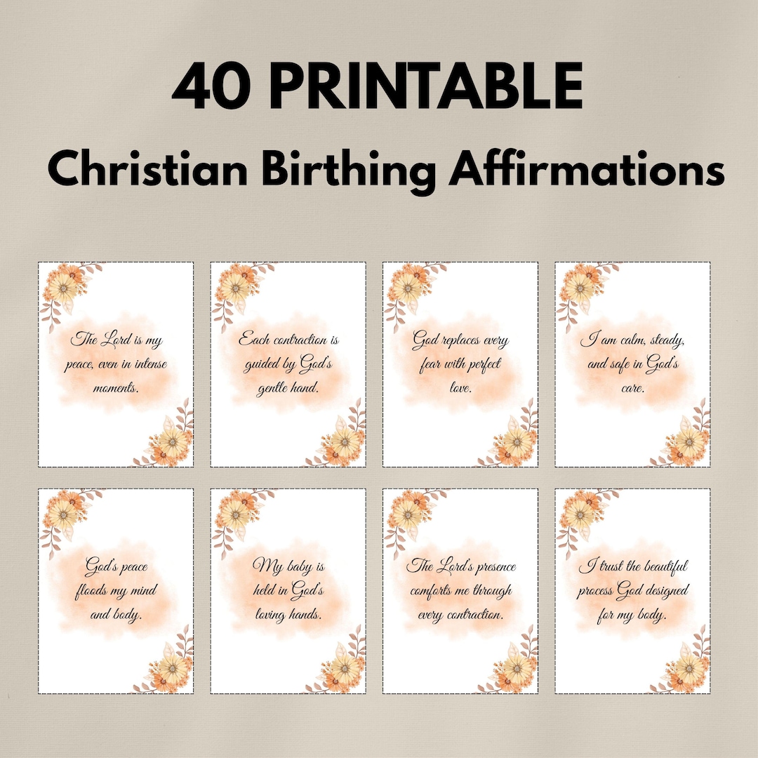 40 Christian Birthing Affirmations Printable | Faith-based Birth ...