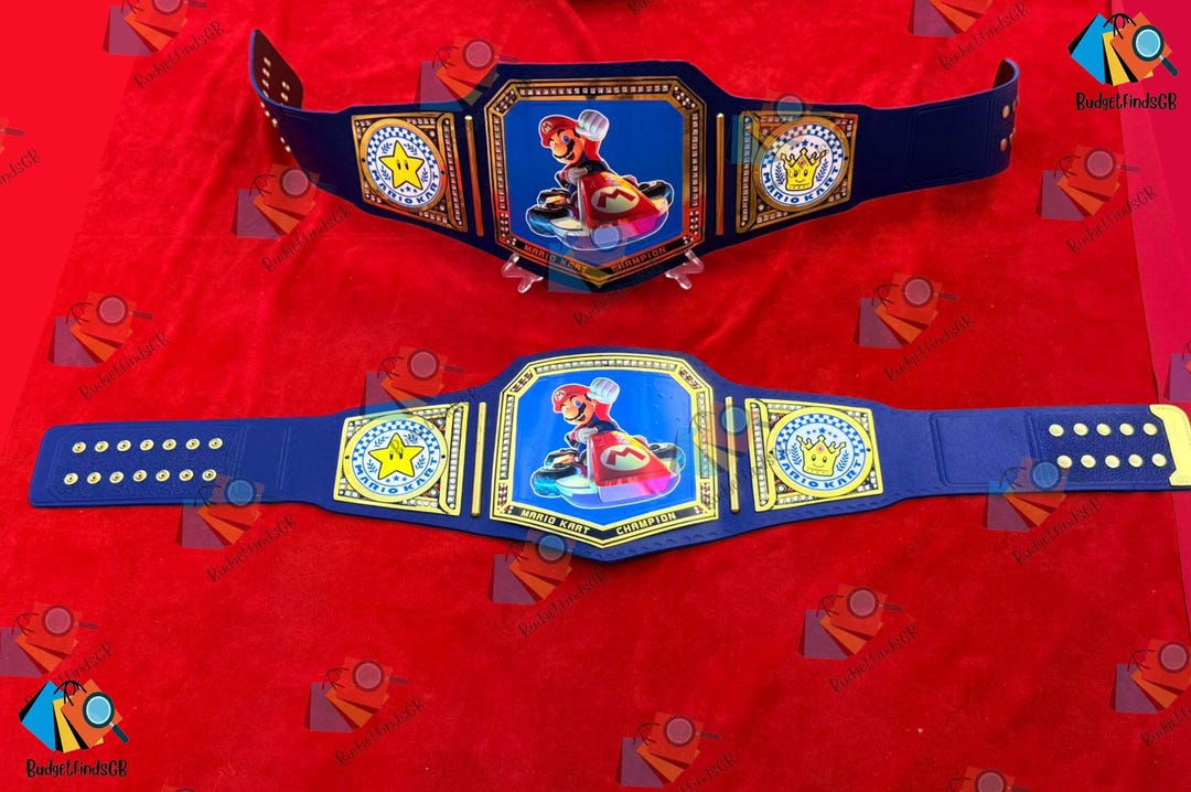 Mario Kart 8 Deluxe Champion Belt – Custom Trophy Award for Gamers ...