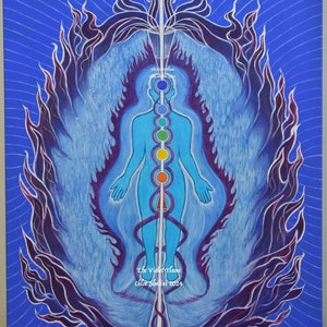 The Violet Flame of Transmutation ART PRINT of Original Oil Painting A4 ...