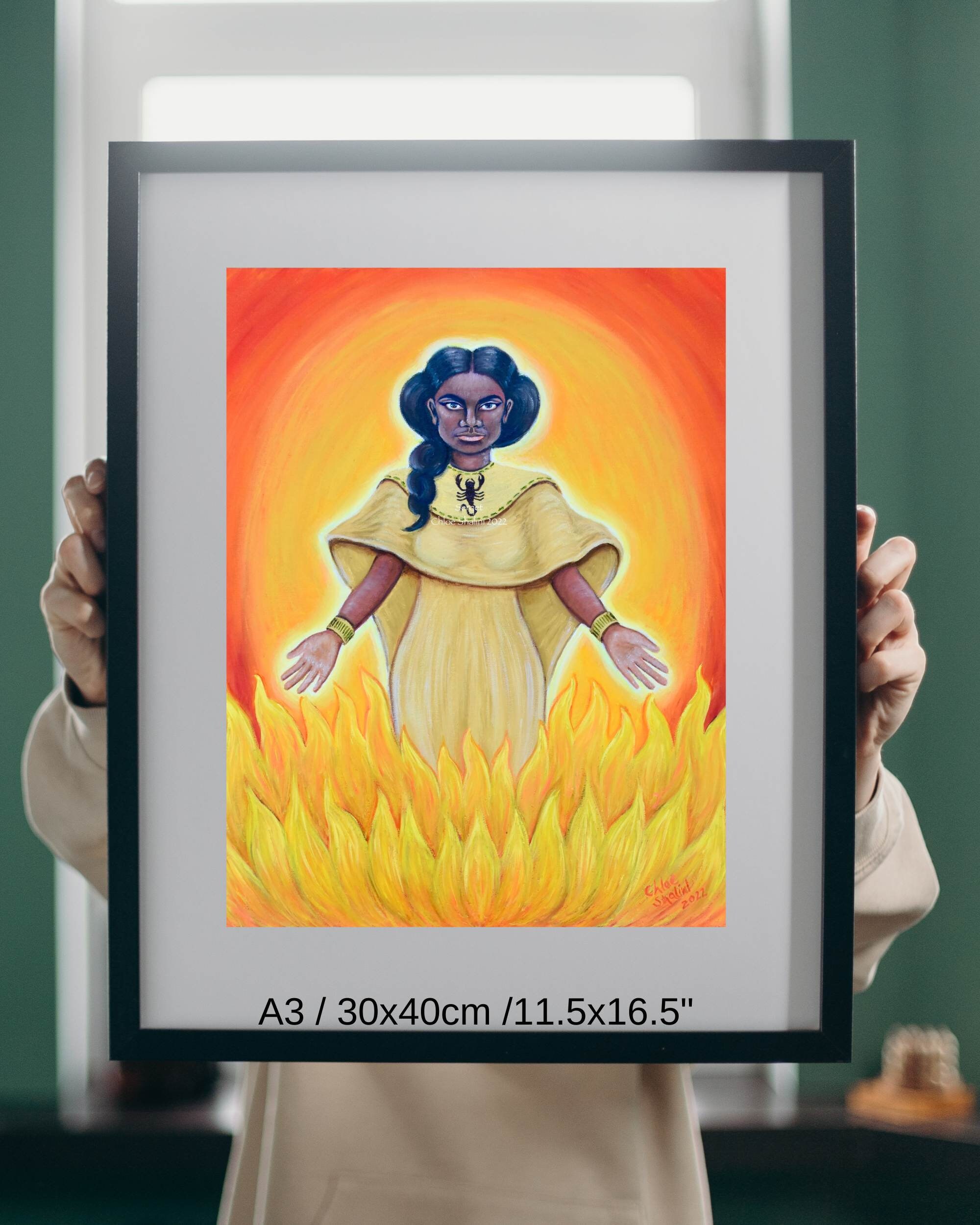 Serqet, Selkis ART PRINT Sizes A5/A4/A3 Egyptian Scorpion Goddess, FREE ...