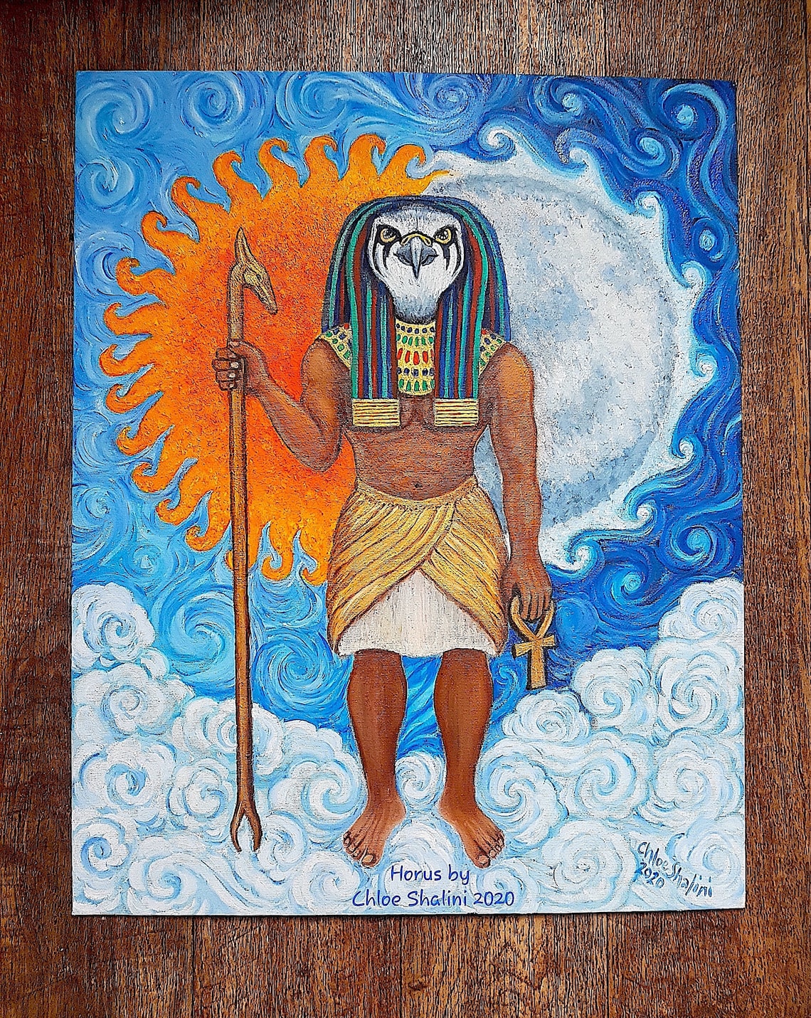 Horus Pendant Egyptian God Heru Original Sekhem Healing Art | Etsy