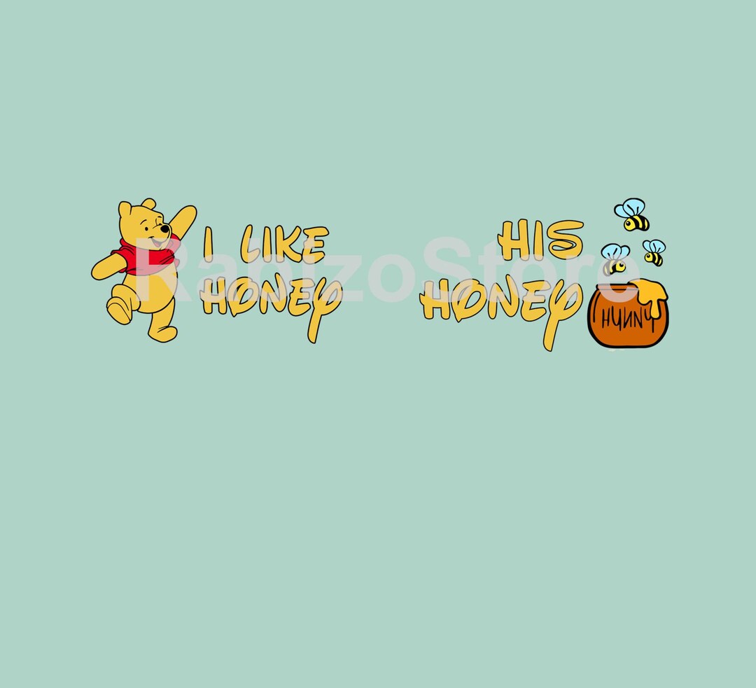 Winnie-pooh Couple File Png, Disneyland Winnie-pooh Bear Honey Digital ...