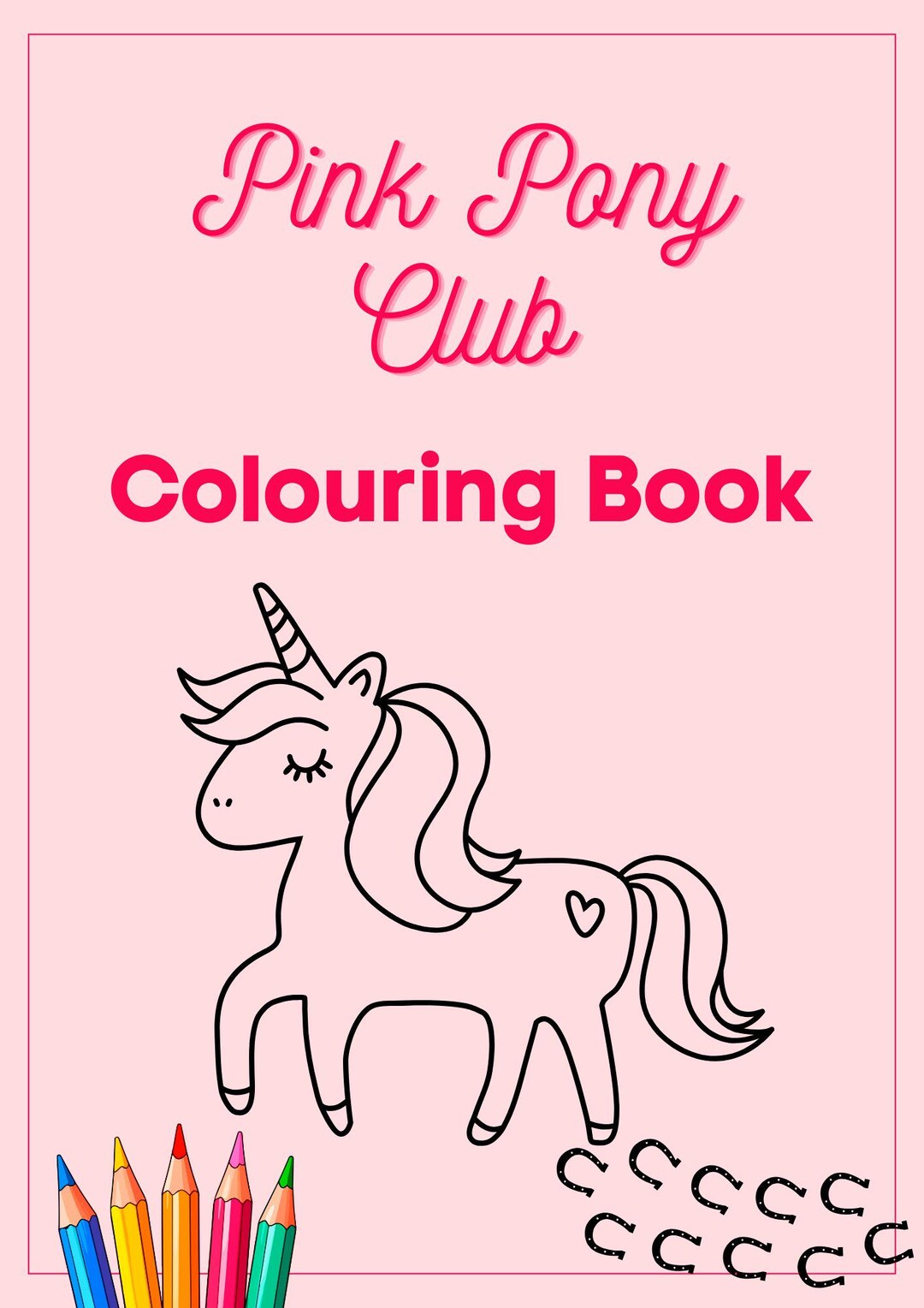 Pink Pony Club Colouring Book - Etsy