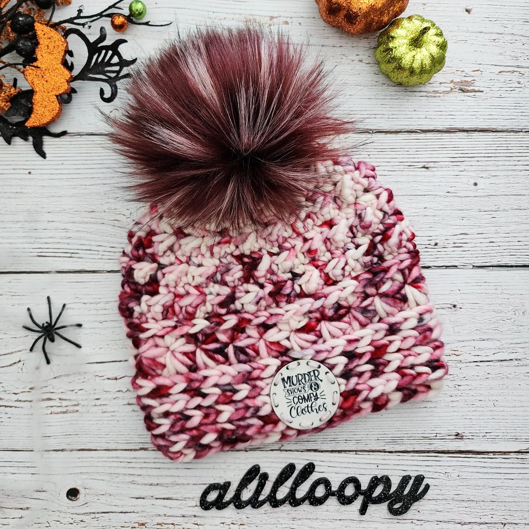 Luxury True Crime Beanie Handmade Crocheted Anneliese Beanie Hand Dyed ...