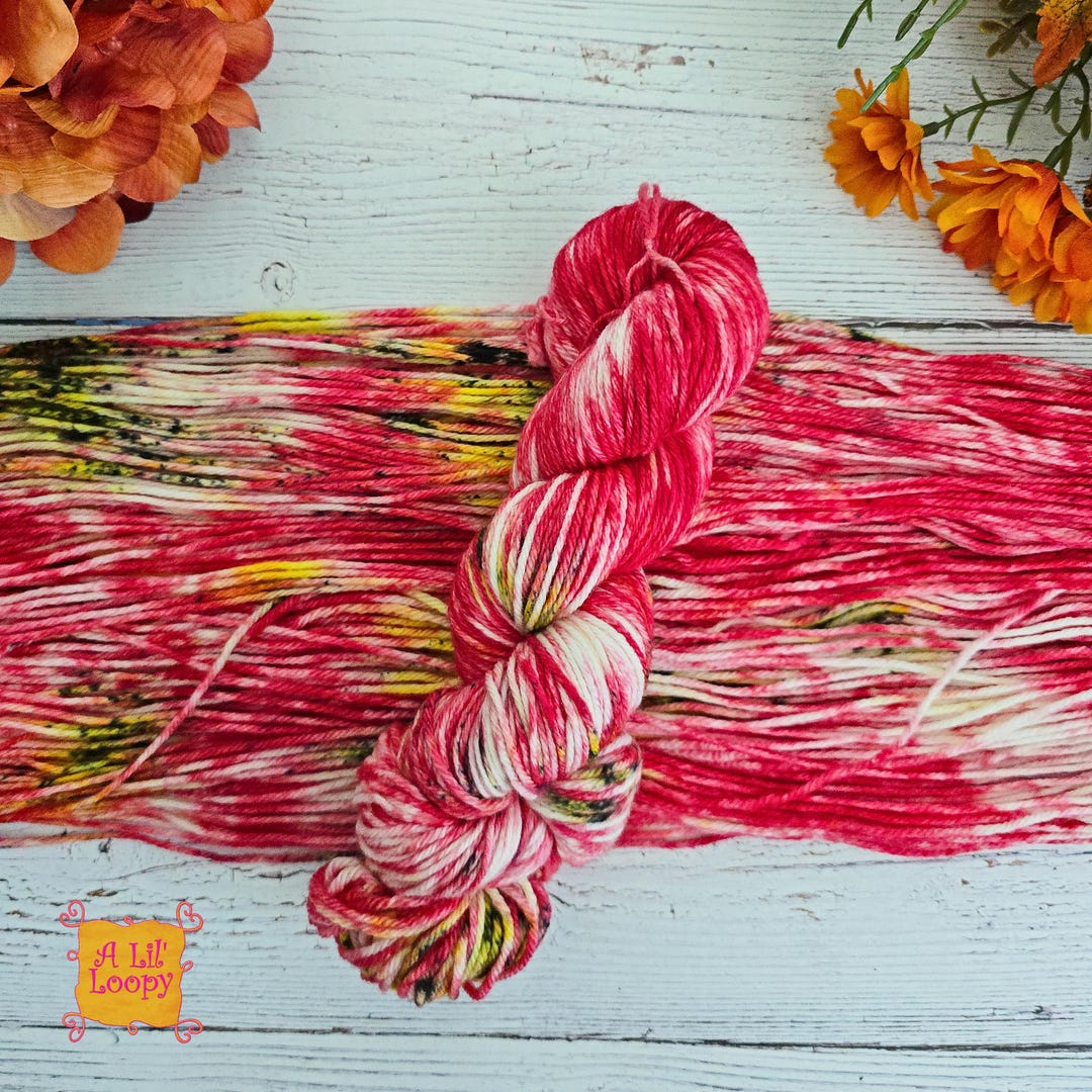 Hand-dyed Worsted Weight Merino Wool Yarn: Poppy (220 Yards) - Etsy
