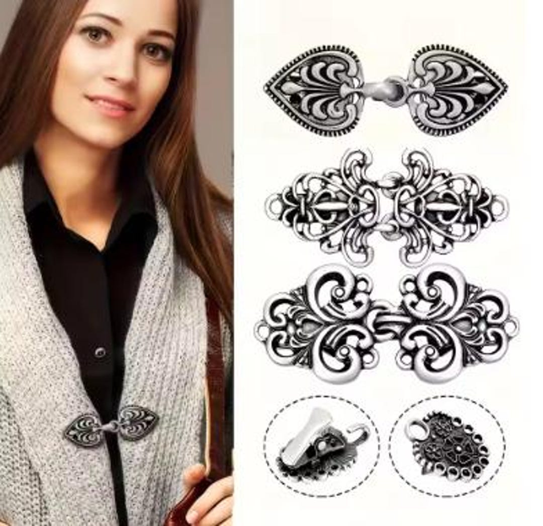 Vintage Swirl Sweater Clips – Retro Cardigan and Shawl Clasps - Etsy ...
