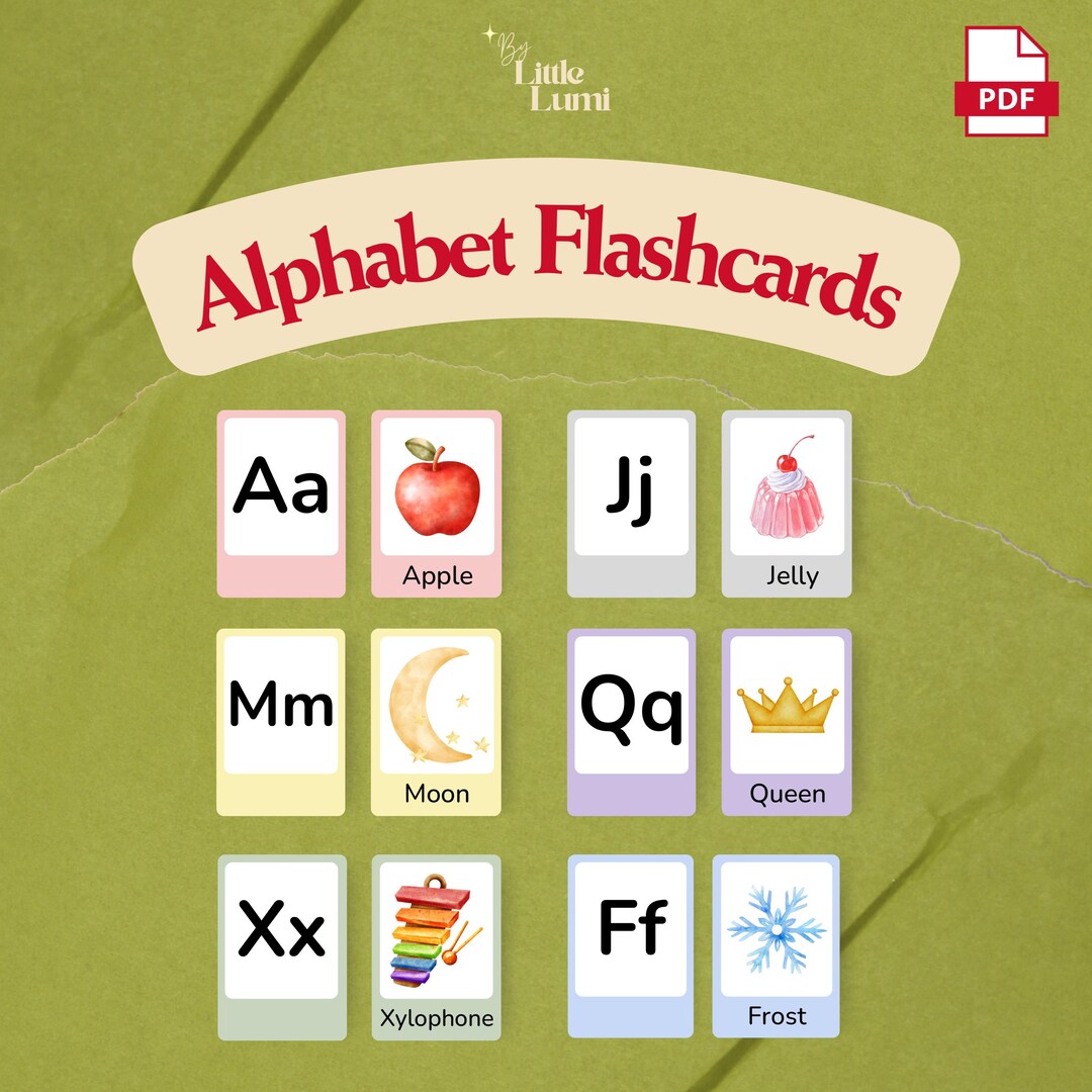 Montessori Alphabet Flashcards | Printable ABC Learning Cards for ...