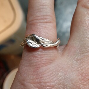 Leaf & Twig Sterling Silver Promise Ring: Nature Inspired - Etsy