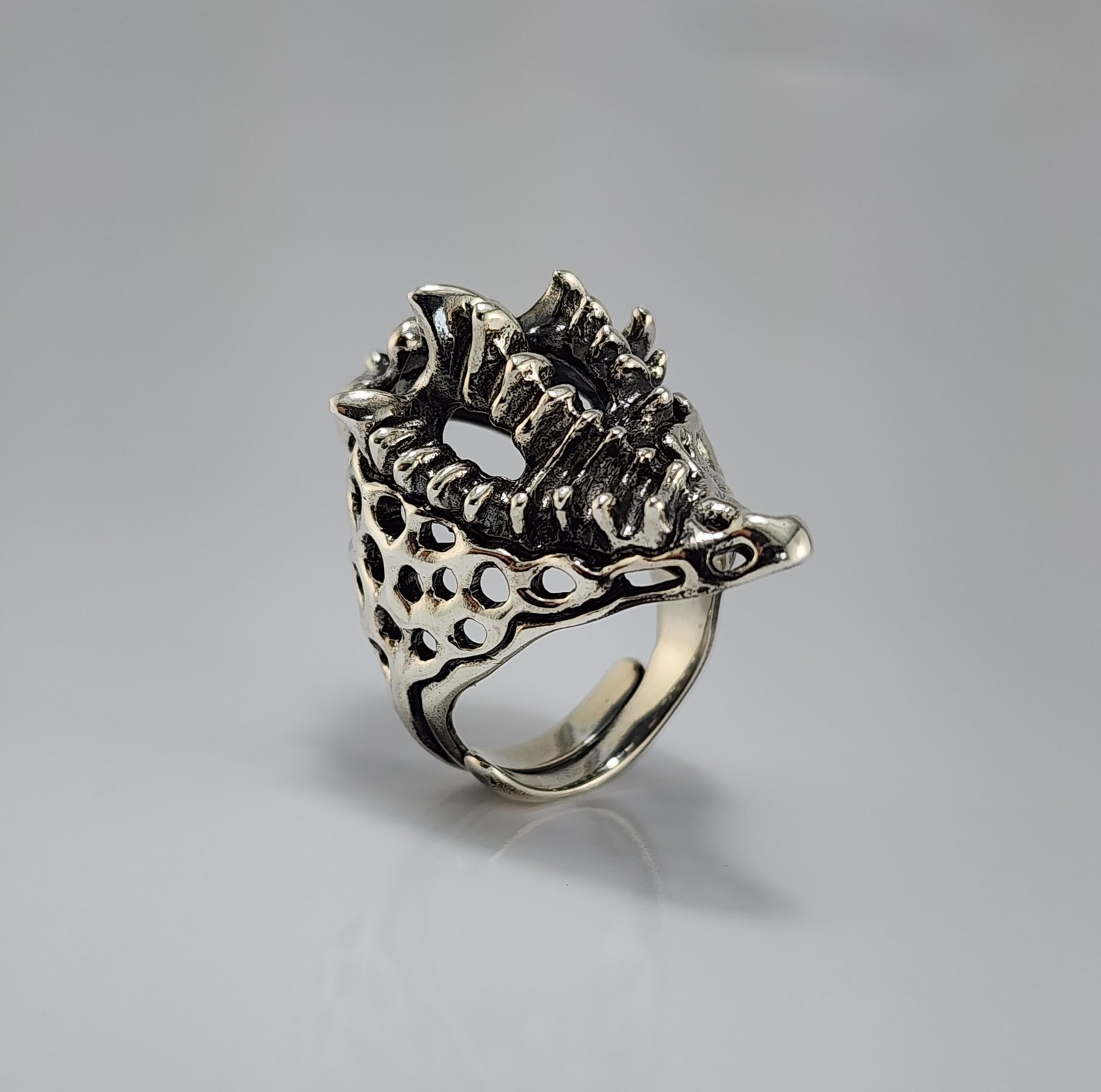 Sea Shell Style Ring - Ocean and Beach Style Fan Coral and Murex Shell ...