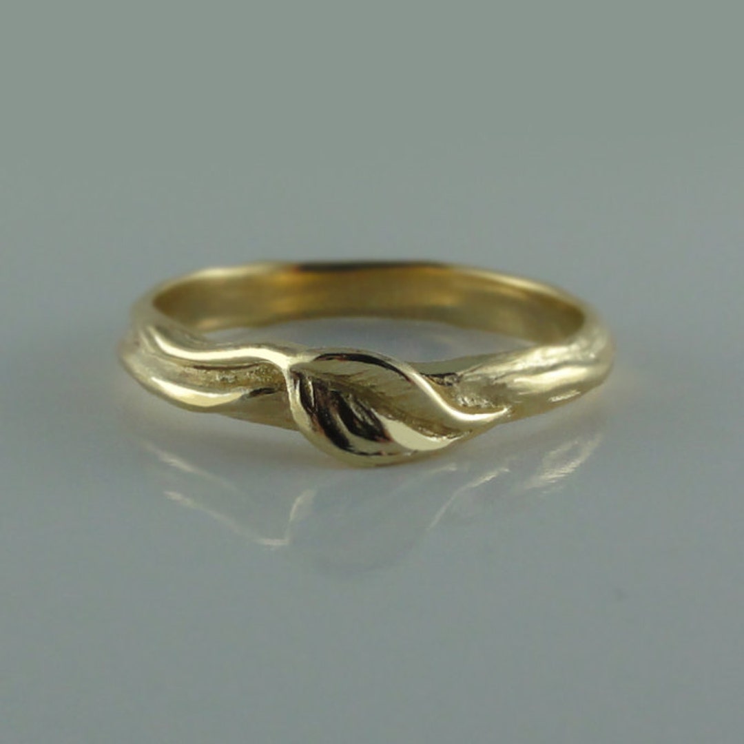 Leaf and Twigs Wedding Band, Twig Wedding Band in White, Yellow, Rose ...