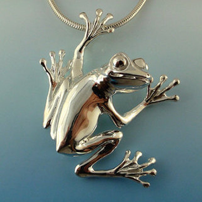 Tree Frog Pendant SCOOTER Sterling Silver Tree Frog - Etsy